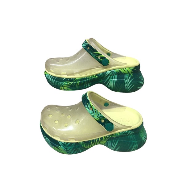 CROCS | Shoes | Womens Crocs Classic Platform Tropical Palm Tree Clogs ...